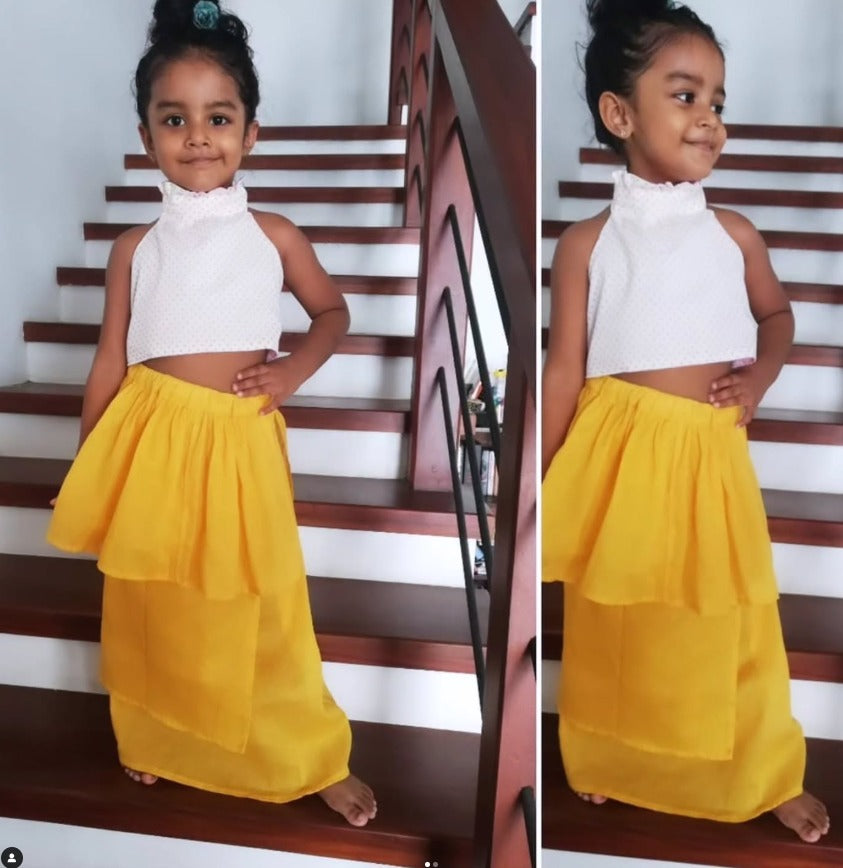 Traditional Awurudu Skirt - Sunshine Yellow – True
