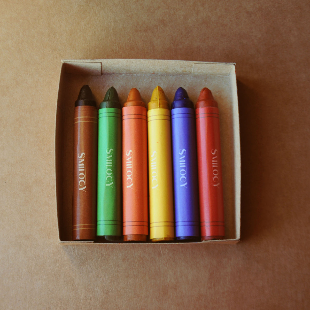 6-Piece Natural & Non-Toxic Handmade Beeswax Crayons - Standard Set | True