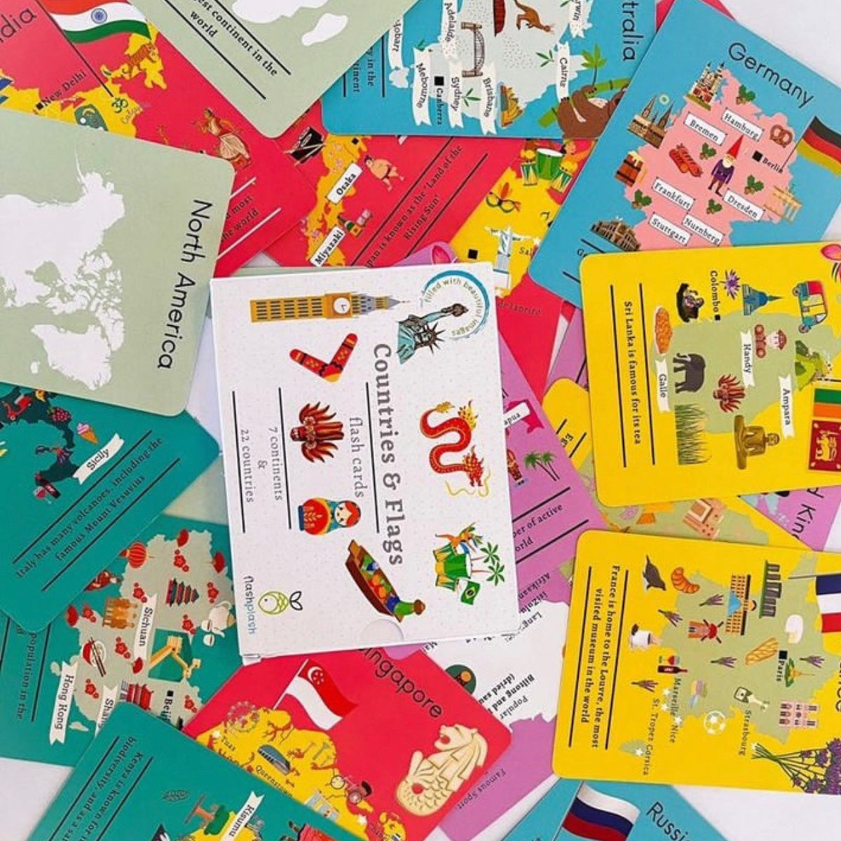 Countries & Flags Flash Cards – True