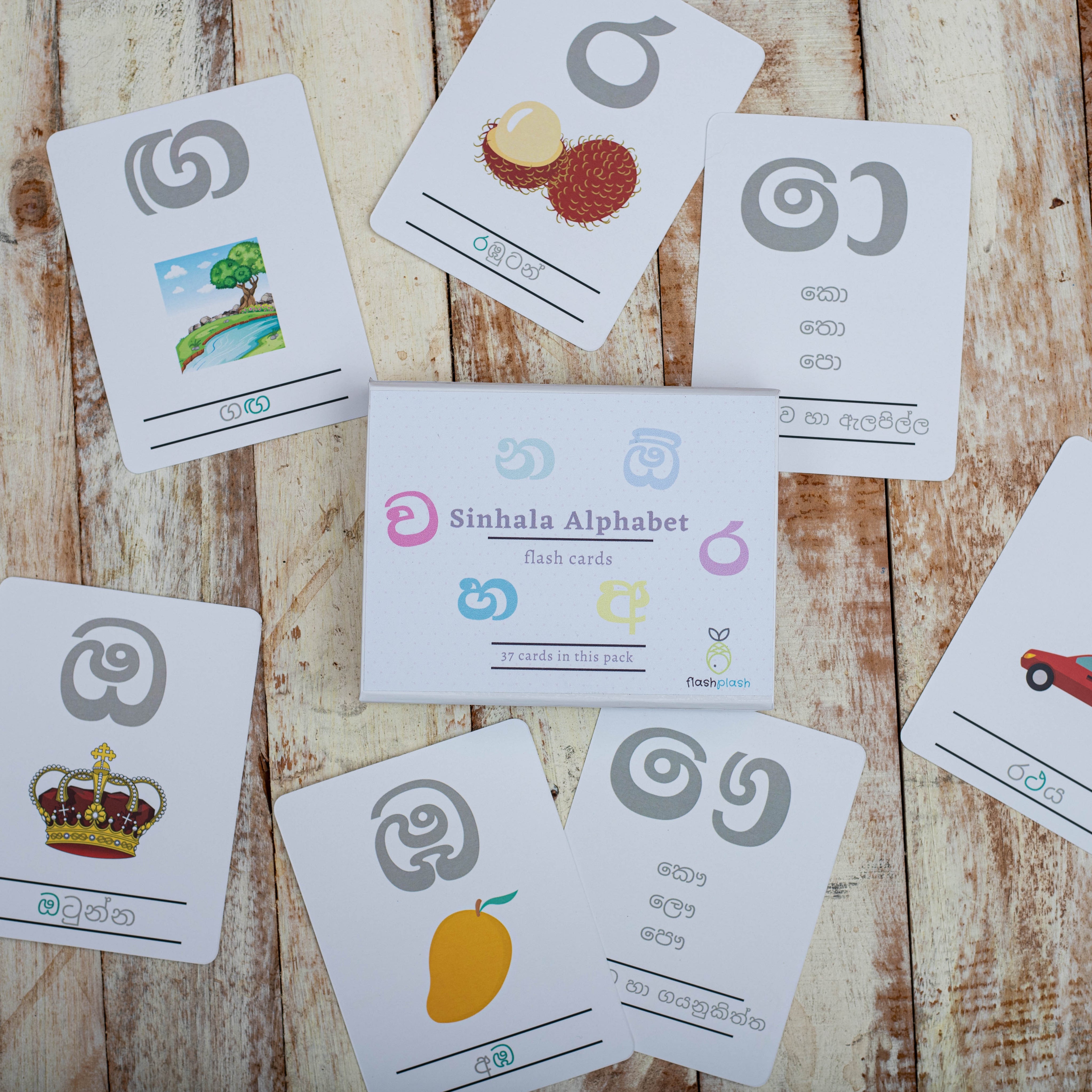 Sinhala Alphabet Flash Cards – True